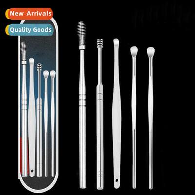 Stainless steel ear scoop set  6 ear spos 5 sets  ear diggin