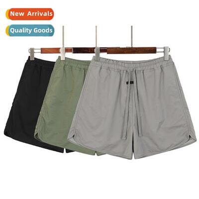 Double Suede Shorts FOG line Branch Mens  Womens Loose Casua