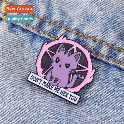 2023 new colorful animal metal badge cat goat shape irregula