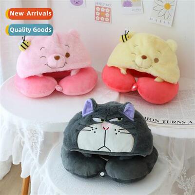 Carto Lucifer cat Lucifer cat hooded neck pillow plush perip