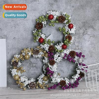 American Christmas Wreath Door Hanging Christmas Rattan Wrea