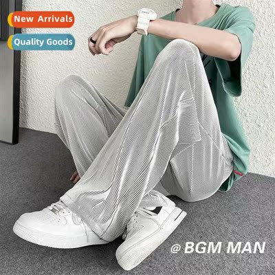 Thin secti casual straight pants men 2022 spring Hg Kg style