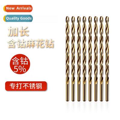 Cobalt-ctaining elgated twist drill b stainless steel specia