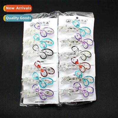 Hair accessories n rhineste spring clip cross clip side clip