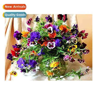 New botanical flowers full embroidery hmade simple thread em