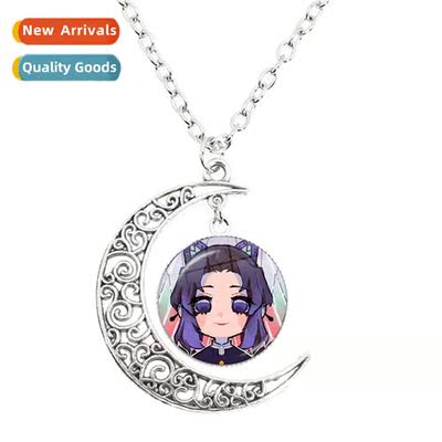 Japan anime ghost blade mo necklace round glass pendant anim