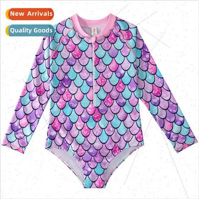 Europe2022 childrens swimsu girls one-piece mermaid swimsu m