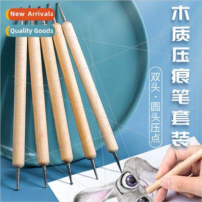 5 pcs Pressed Cross Pen Paper Water Soluble Painting Wheout