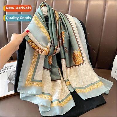 lk scarf female fashion simulation silk summer sunscreen bea