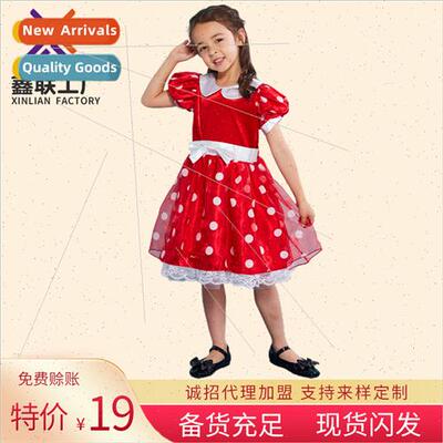 New Childrens Mickey Dress Stage Role Playing Costumes Minni