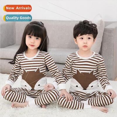2019 Spring Autumn Children Underwear Set Korea  cotton roun