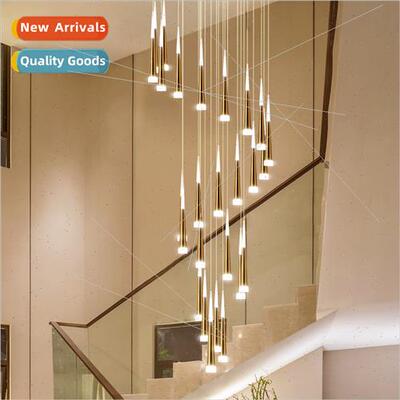Staircase chandelier modern simple atmosphere Scandinavian l