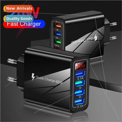 4USB Digal Cell Phone Charger UK Specification Multi-Port Ch