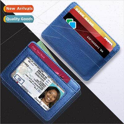 Men Women Mirror Frame Card Case Large Capacy Card Pocket PU