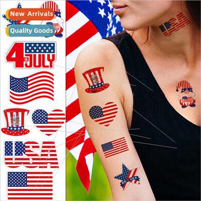New Independence Day water transfer face stickers holiday pa