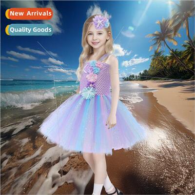 Cloth starfish flower mermaid childrens dress dress princess