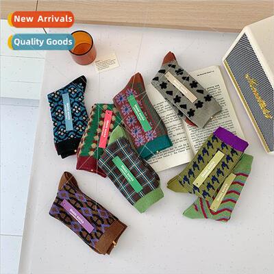 Korea Dongdaemun fall new personaly niche retro floral doubl