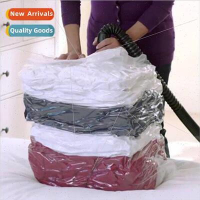 Transparent pumping vacuum compression bag to organize cloth