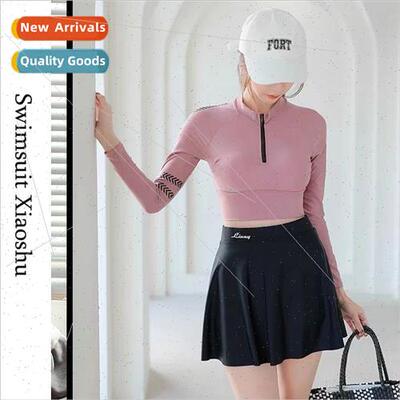 Spl skirt swimsu female 2023 new sports long-sleeved sunscre