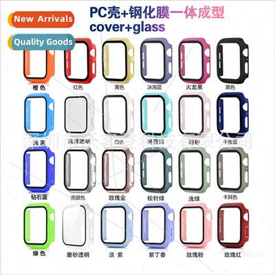 适用Apple PC + tempered film protective case apple watch 7/S