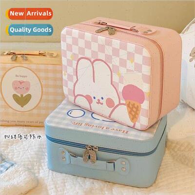 ins new cute rabb makeup box girl heart portable large capac
