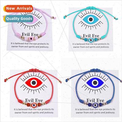 New Fashion Creative Devil Eye Hand-Woven Adjustable Bracele