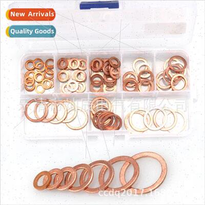 Purple Copper Oil Seal Gasket 100pcs Set Flat Washer Seal Co