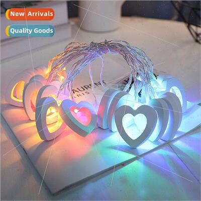 LED Love Wooden Pendant String ghts Christmas Color ghts Hol