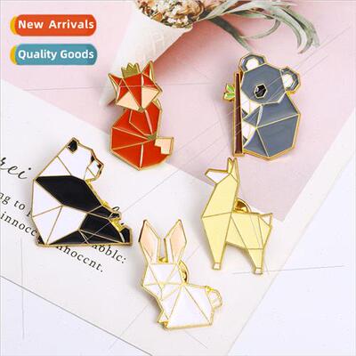 Japan Korea ins simple cute fox brooch cartoon panda rabb ca