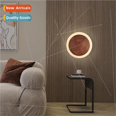 Bedroom bedside walnut wall lamp Scandinavian modern minimal