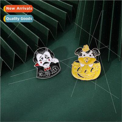 Halloween series alloy brooch pumpkin dog Dracula badge spoo