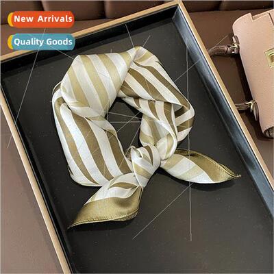 Spring summer new decorative stripes paragraph silk mulberry