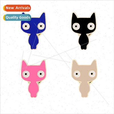 mple colorful cat corsage alloy oil drop brooch cartoon badg
