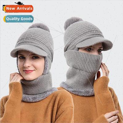9889 new hat scarf onePCS hat winter warm cycling wool cap o