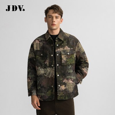 JDV春秋男士彩印花单排扣夹克