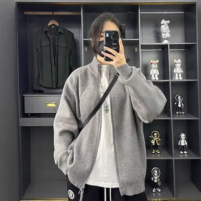 Grinch1928悟空有货nans男装物空宋松小众立领毛衣针织衫情侣外套