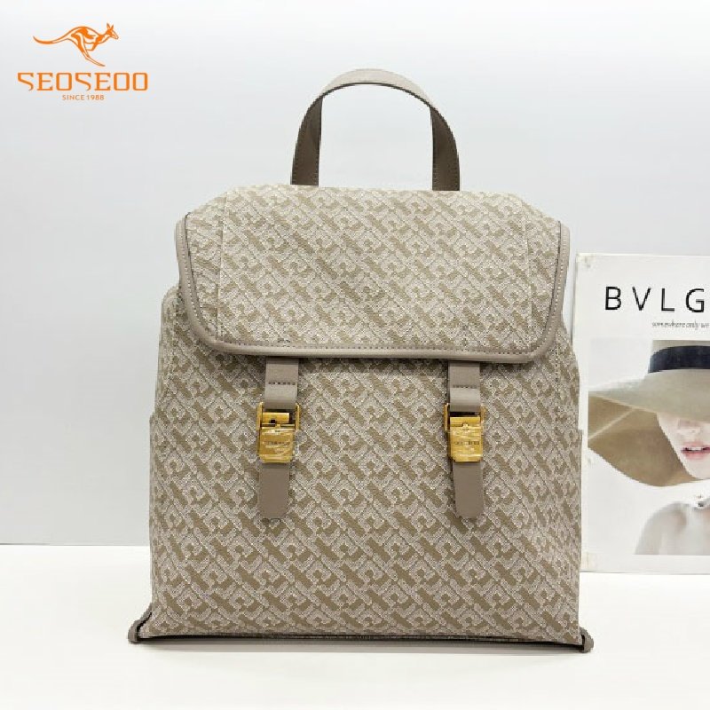 SEOSEOO九州袋鼠女包正品2025新款小众印花双肩包通勤单肩包78585_虎窝淘