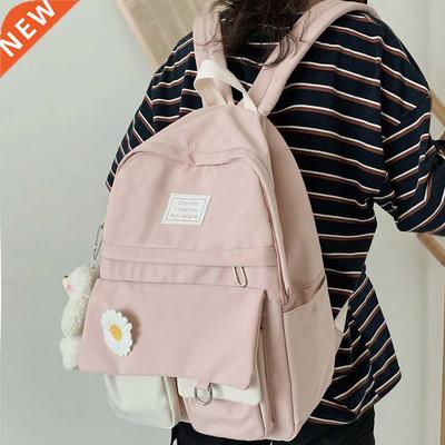 College Student Ladies Cute Backpack Women Flower Female Har