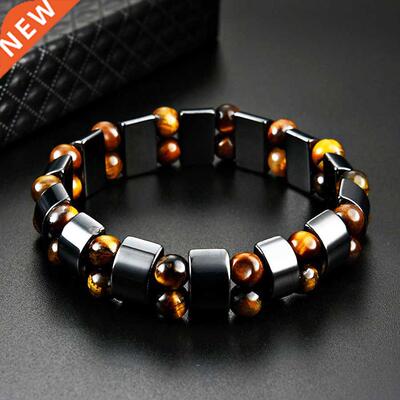 Double Hematite Tiger's Eye Bracelets Men Tiger Eye & He