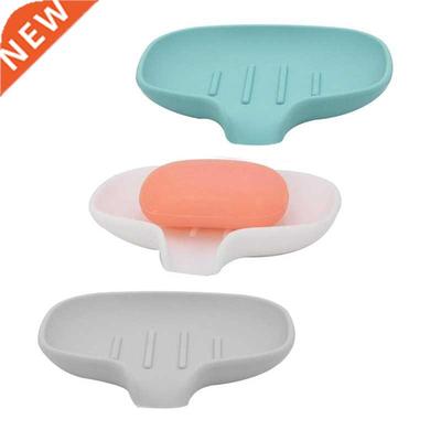 Silicone Soap Dish Bathroom Soap Rack, Self Draining Soap Tr