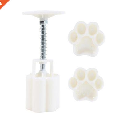 Plastic Mooncake Mold 50g Cat Paw Stamp Biscuit Cookie Cutte