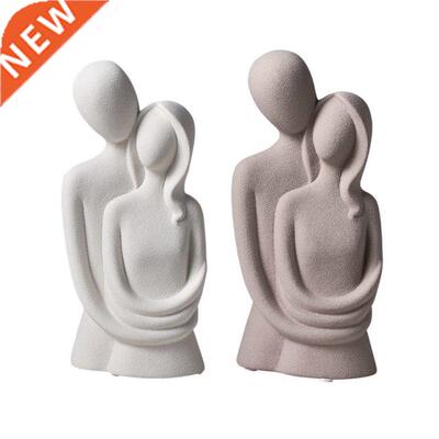 Hugging Couple Figurine Abstract Figure Ornament Bookshelf D