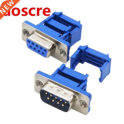 10pcs DB9 crimp type connector male female plug serial port