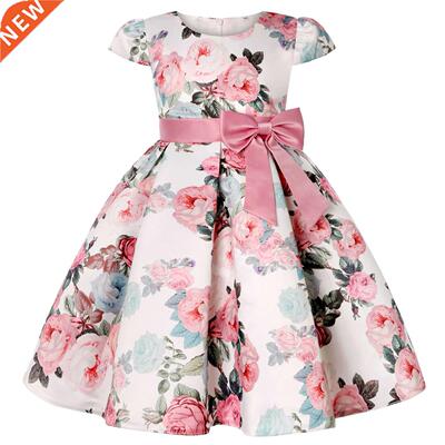New Girls Kids Flower Elegant Causal Princess Party Dresses