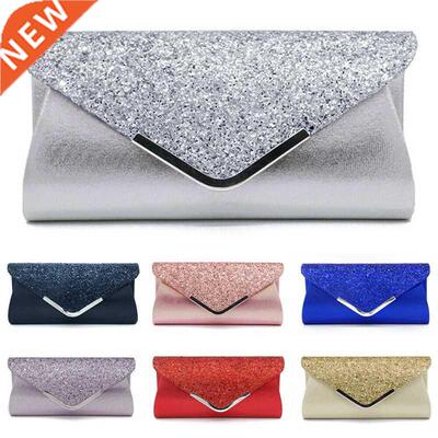 NoEnName 2019 Women's Glitter Shimmer Envelope Ladies Sequin