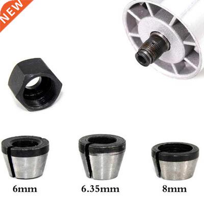 3Pcs 6mm/6.35mm/8mm High Precision Adapter Collet Shank Rout