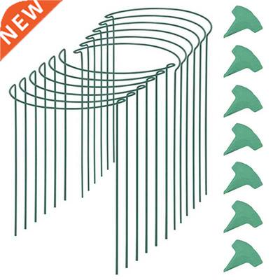 12 Packs 15.7 Inches Half Round Garden Plant Support Ring wi
