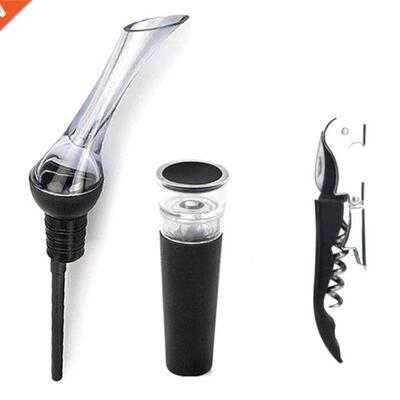 Red Wine Aerator Pourer Stoppers Bottle Opener Decanter Set