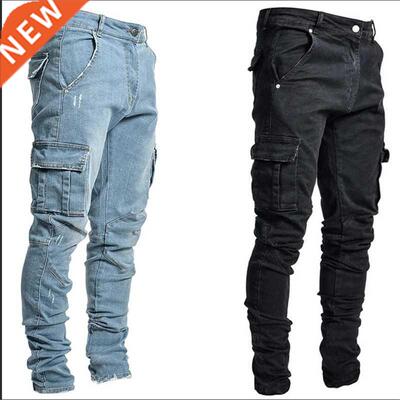 New pocket men Jeans Casual Slim denim pants Trousers Male P