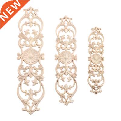 Wood Oak Flower Onlay Decal Corner Applique for Home Furnitu